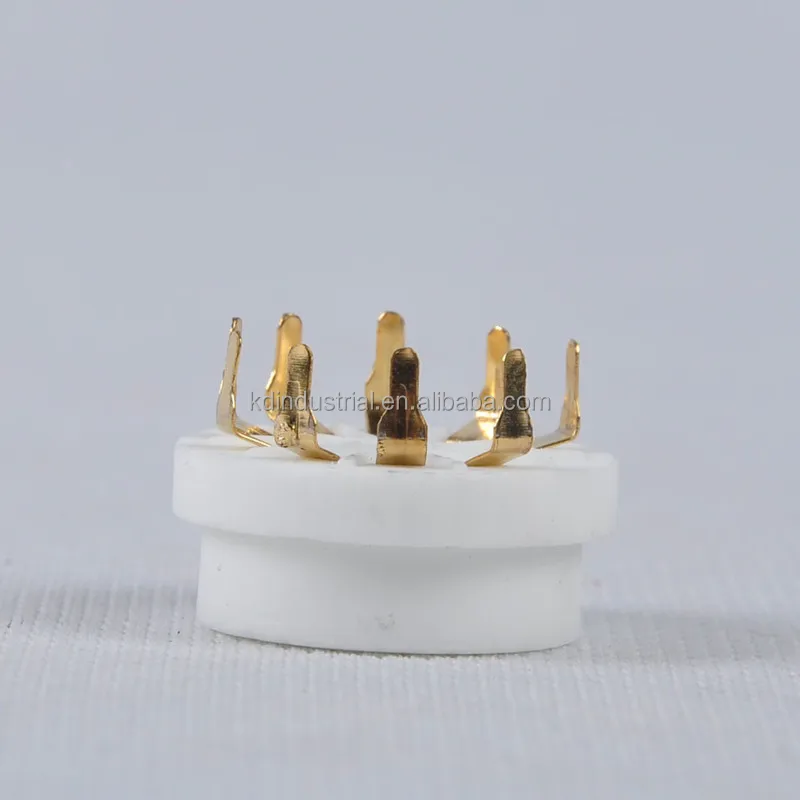 12AX7 ECC83 6L13 12AU7 Ceramic 9pin Tube Socket PCB Gold Plate for DIY ...