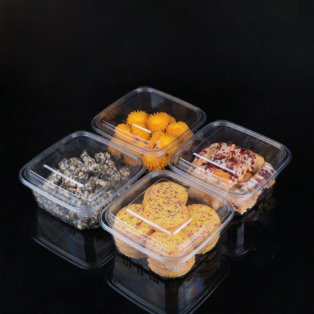 Disposable Blister Plastic Food Packing Container Box Tray Bakery Food ...