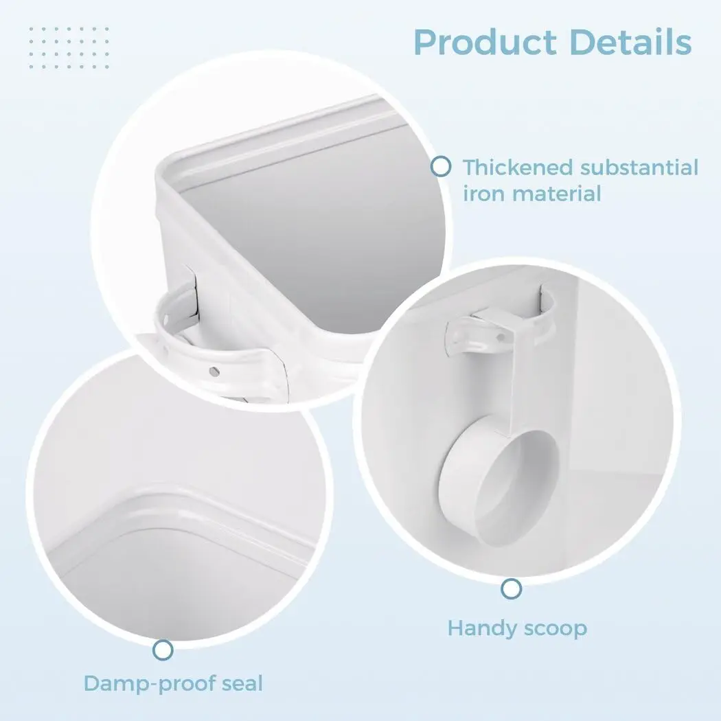 Metal Laundry Powder Container Tin Storage Box with Scoop for Laundry ...