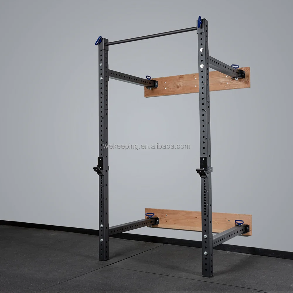 Foldable Gym Wall Rack - Squat Power Rack for Home Workout