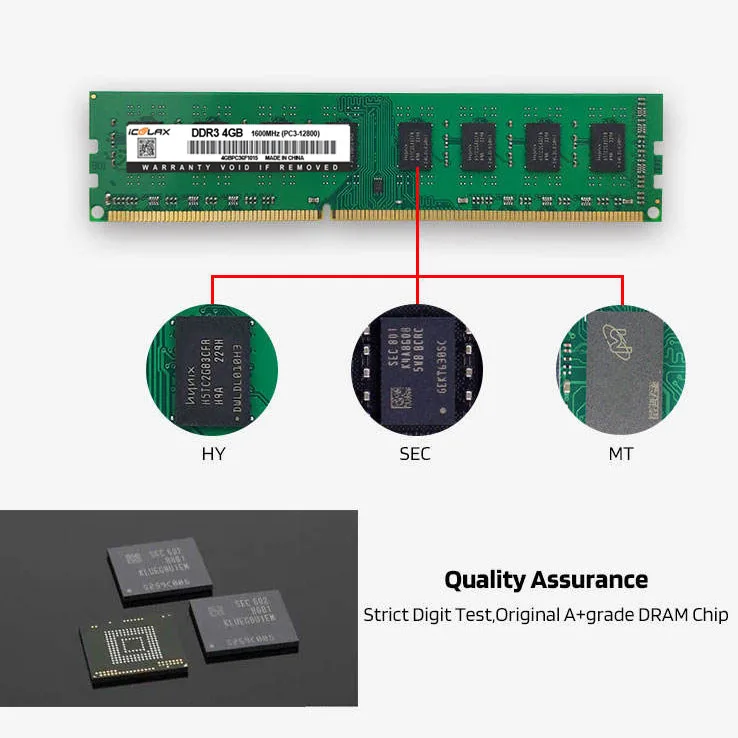 Icoolax Ram Oem Computer Ddr 3 2gb 4gb 8gb 1066mhz 1333mhz 1600mhz