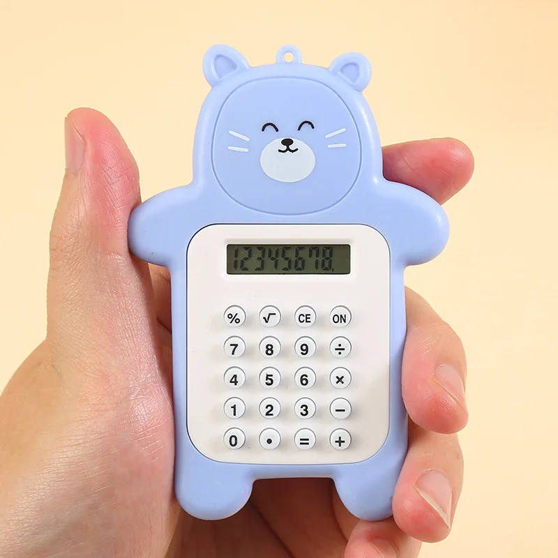 Fashion Mini Cute Cartoon Bear Portable 8 Digit Calculator for Kids ...
