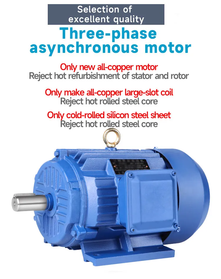 3 Phase 1.5kw 2hp 380v Small Induction Gear Electric Driver Ac Motor ...