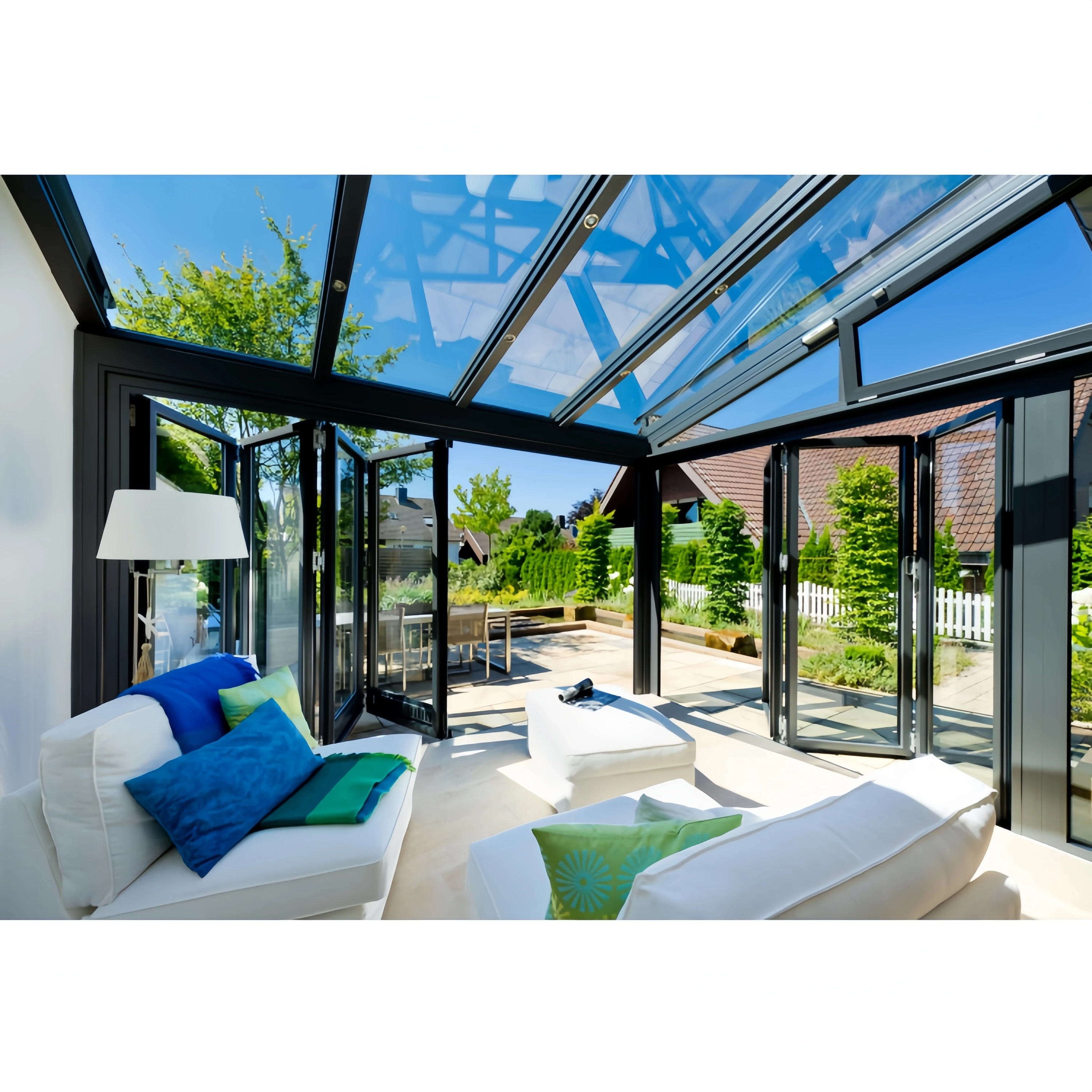 Free Standing Sunroom Winter Garden Aluminum Profile System Summerhouse ...