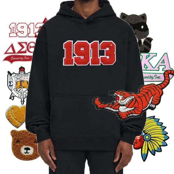 Custom Pink and Green Letters Sorority Sigma Fraternity Patches