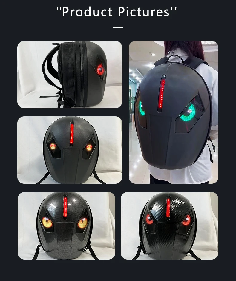 LED Backpack with Eyes - Programmable Screen & Waterproof