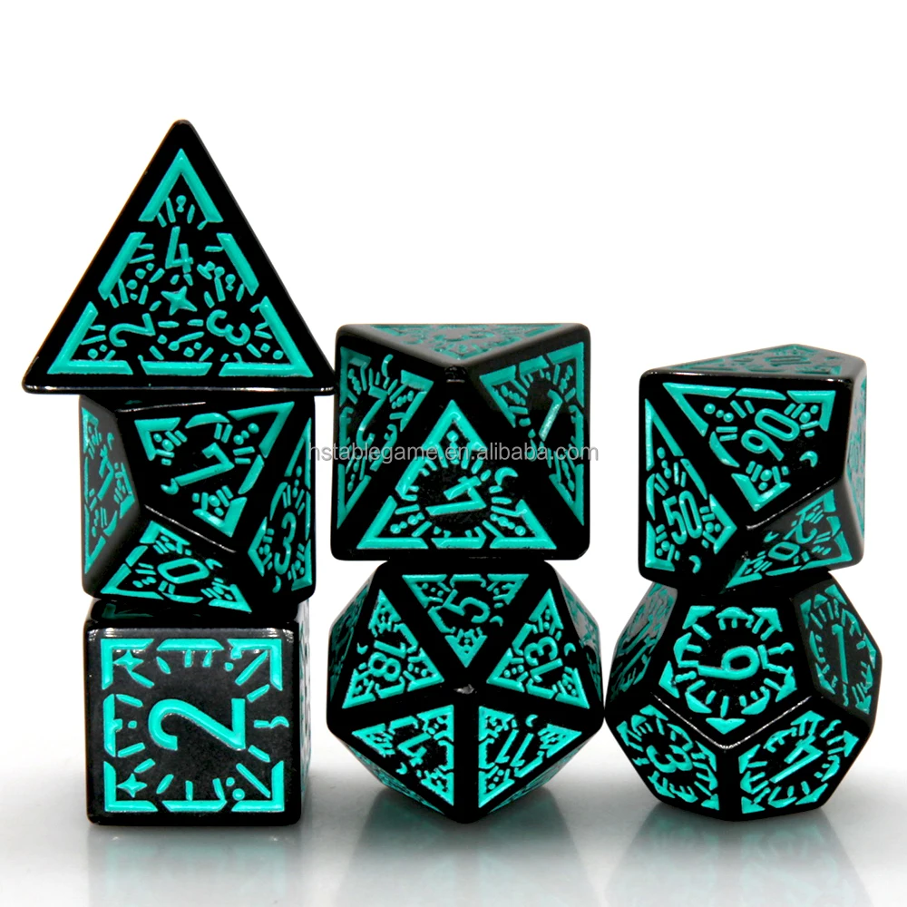 Hs Dawn Stars Dice Polyhedral Dnd Rpg Dungeons And Dragons Black ...