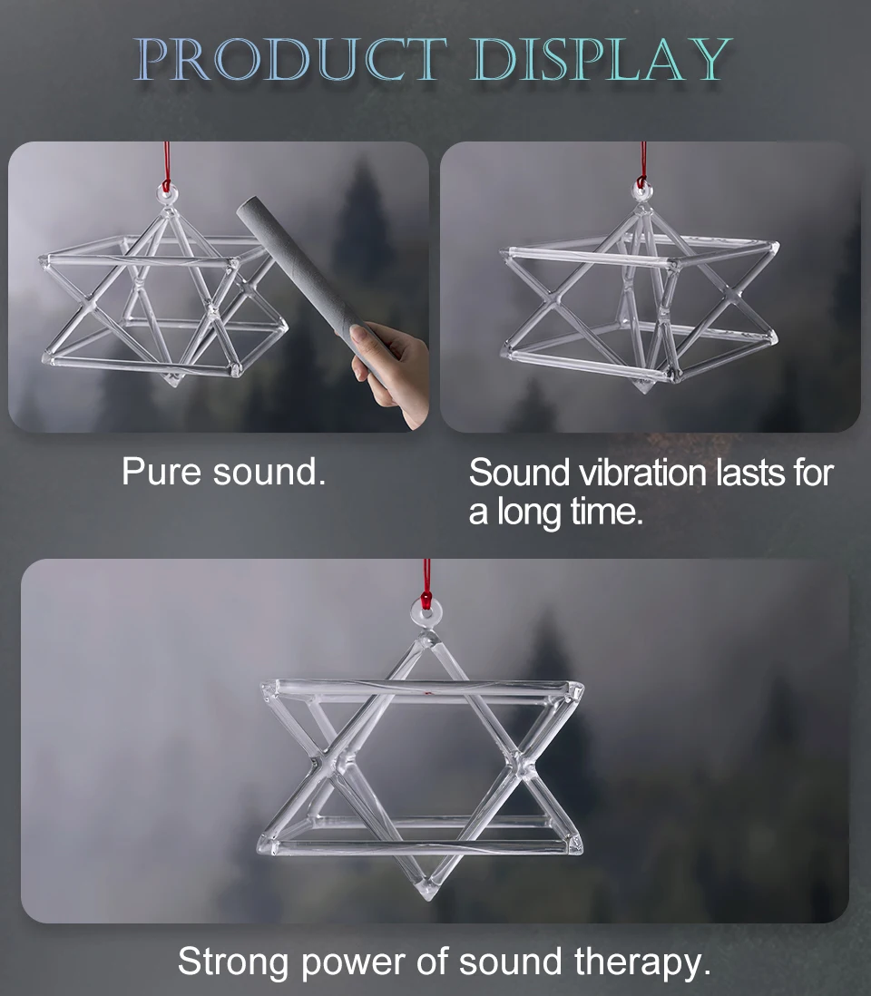 SUCCESS Transparent Crystal Singing Merkaba Crystal Pyramid Quartz ...