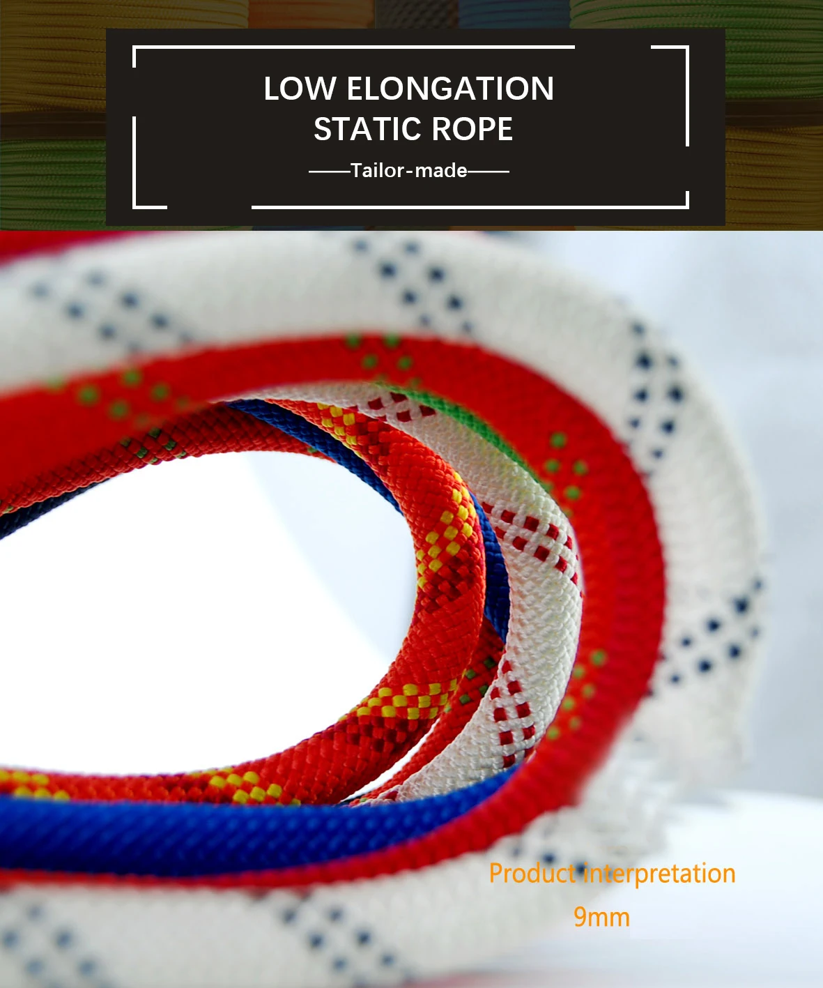 Outdoor Colored Climbing Ropes - High Altitude Static