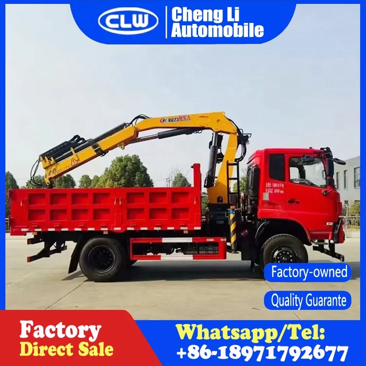 Hydraulic Folding Arm Brick Grab Block Lifting Crane Truck 4x2 Truck ...