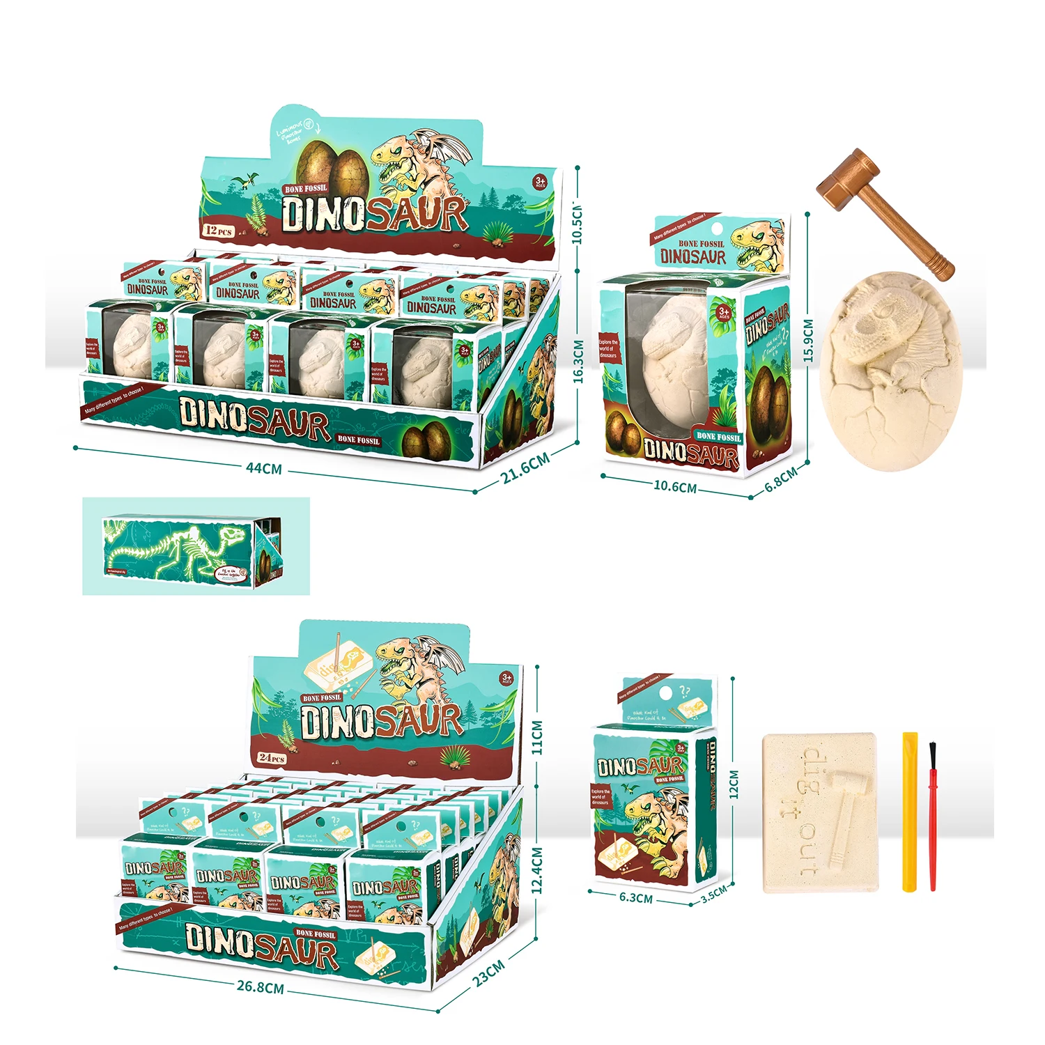 Dinosaur Excavation Kits for Kids,Dino Dig Kits,Dinosaur Fossil ...
