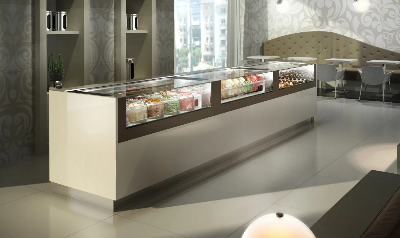 2024 Table Top Ice Cream Freezer Tricycle Counter Top Ice Cream Display ...