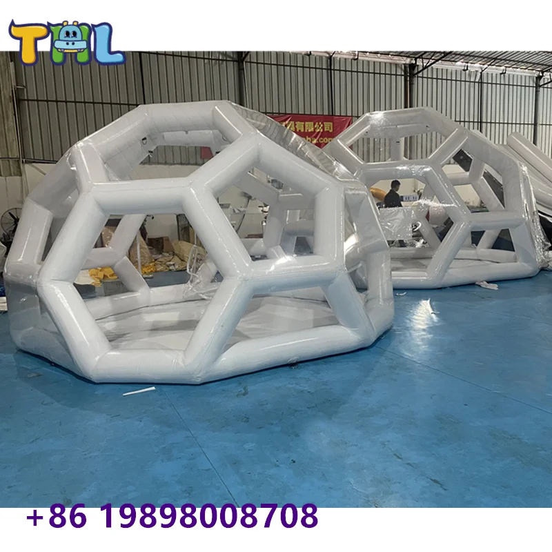 Outdoor Inflatable Geodesic Dome Tent For Stargazing Inflatable ...