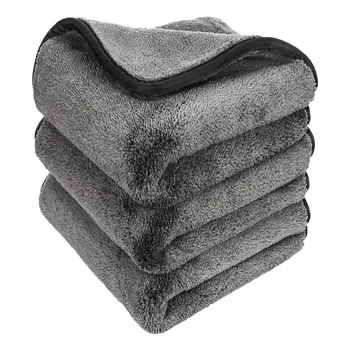 Magic Thickened 1200 Gsm Microfiber Towel Gray Custom Car Drying Towel - Buy Microfiber Towel ...