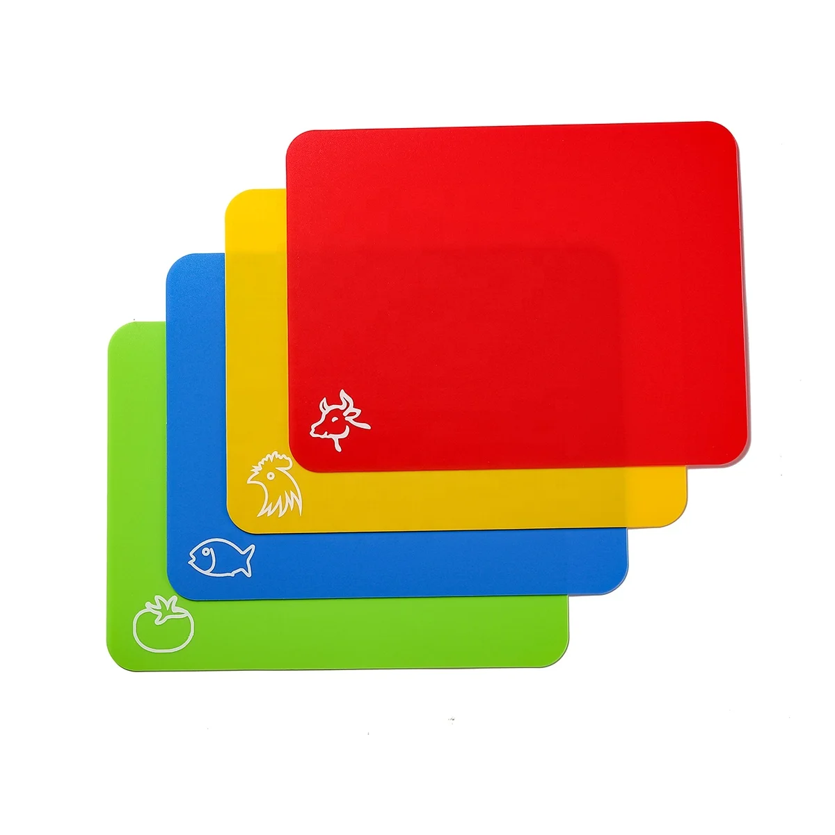 Multifunctional Colorful Kitchen Cutting Board Set Flexible Plastic ...