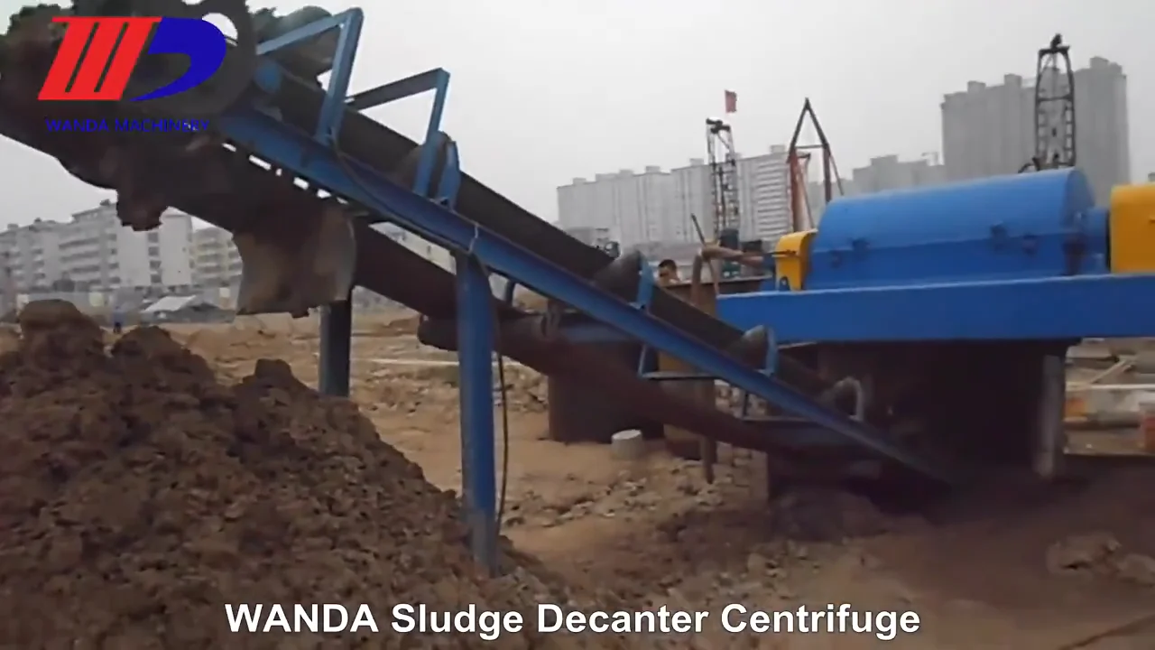 Decanter Centrifuge Machine For Dewatering Waste Mud Water Treatment ...
