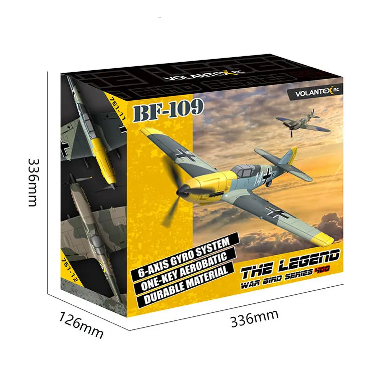 Original Volantex 761-11 Bf-109 Rc Plane 2.4g 4ch 6 Axis Gyro Remote ...