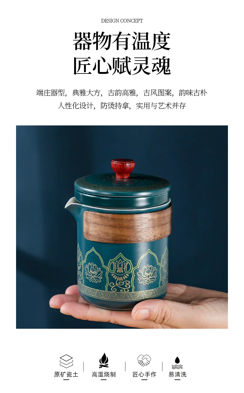 Portable Ceramic Gongfu Tea Set with Carrying Bag - B2B Travel Tea Cups ...
