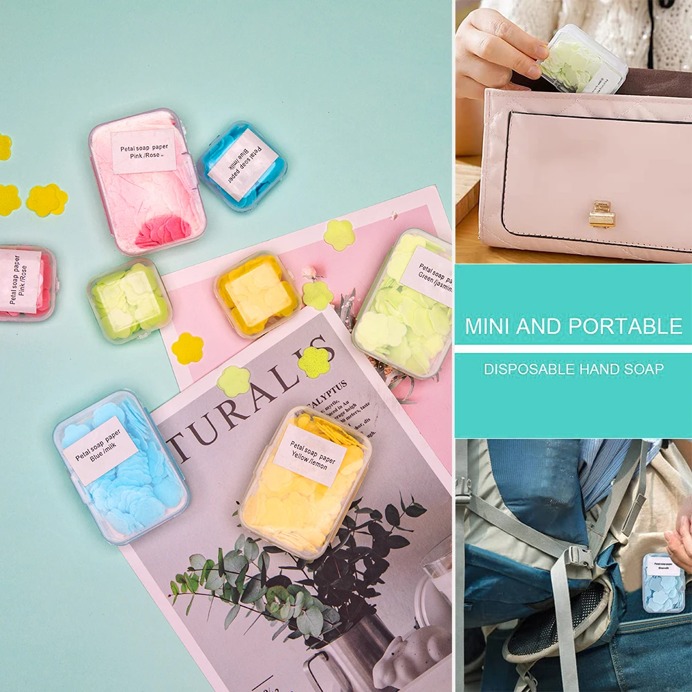 Travel Soap Sheets - Portable, Petal Shaped Hand Wash