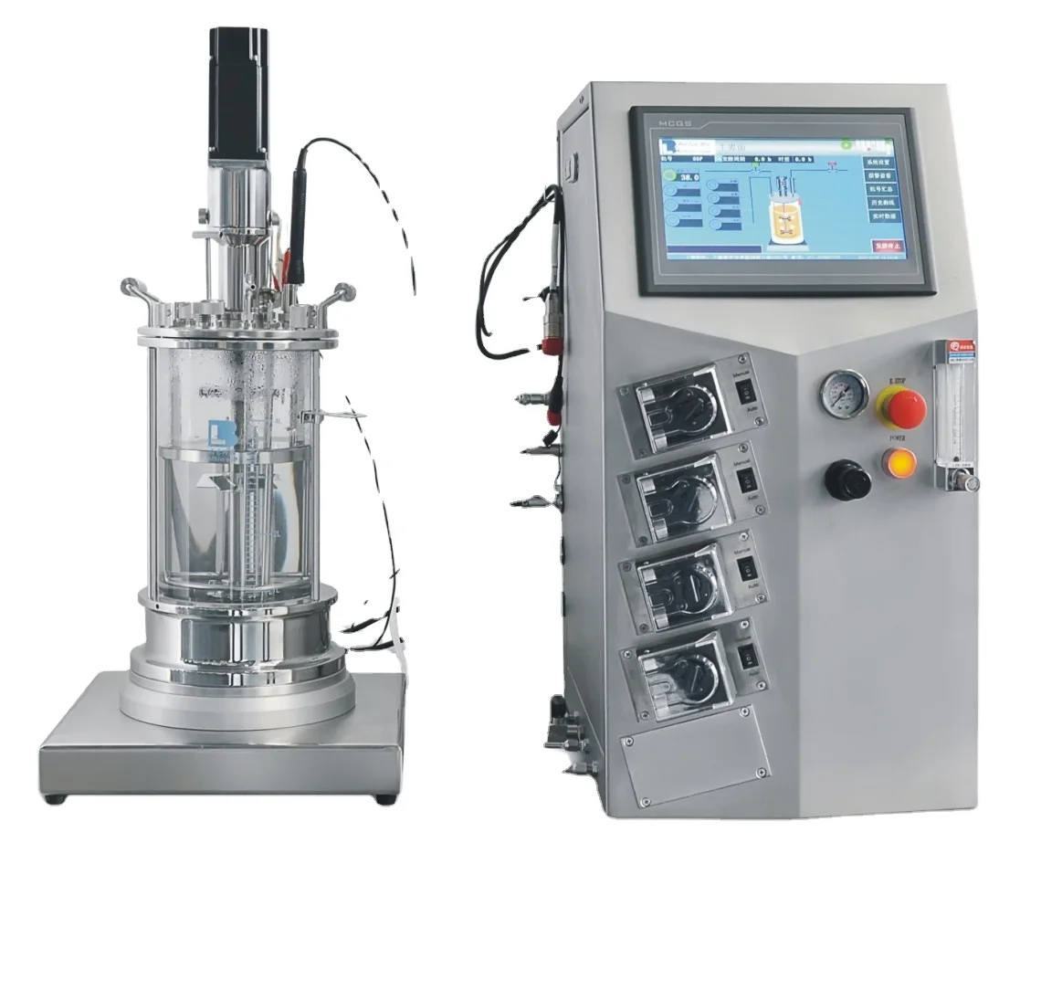 Laboratory Scale Bioreactor Lab Fermentation Glass Parallel Bioreactor ...