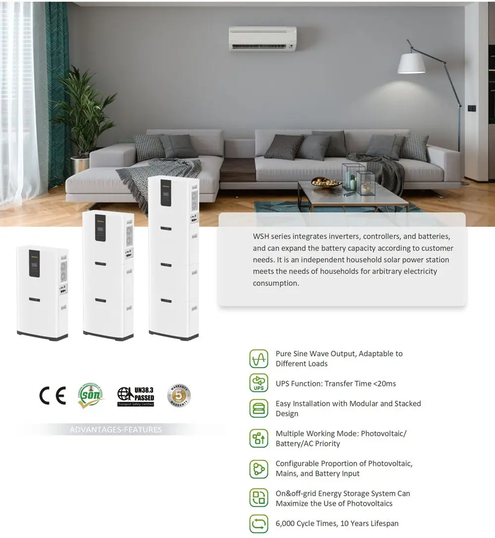 Stackable Home Energy Storage System 5khw 10kwh 15kwh Power Storage 10kw Solar Energy Storage ...