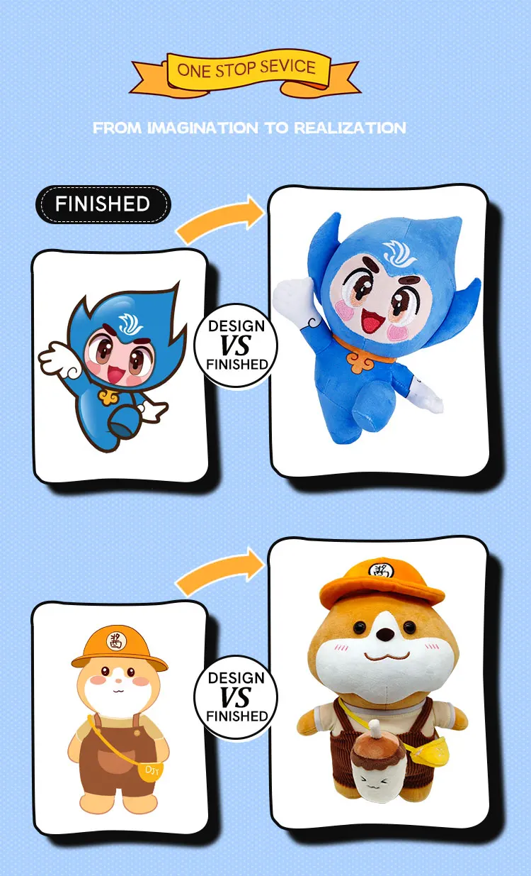 High Quality Customizable Company Logo Mascot Unisex Plush Toys Animal ...