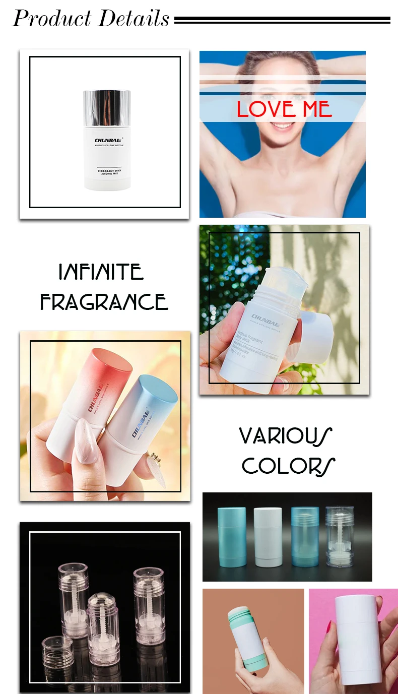 Eco Friendly Reusable Deodorant Stick Container - 30g, 50g, 75g