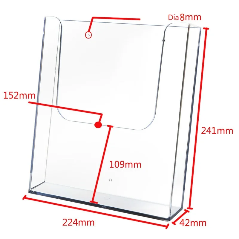 Brochure Display Hanger Pocket Plastic Wall Mount Flyer Holder - Buy ...