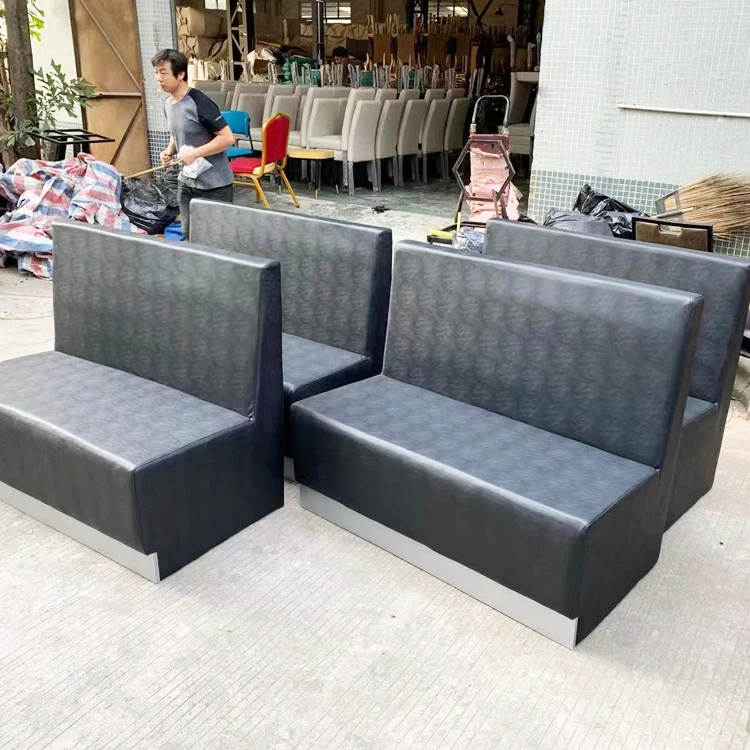 Custom Restaurant Fast Food Coffee Cafe Booths Sofa Modern Black ...