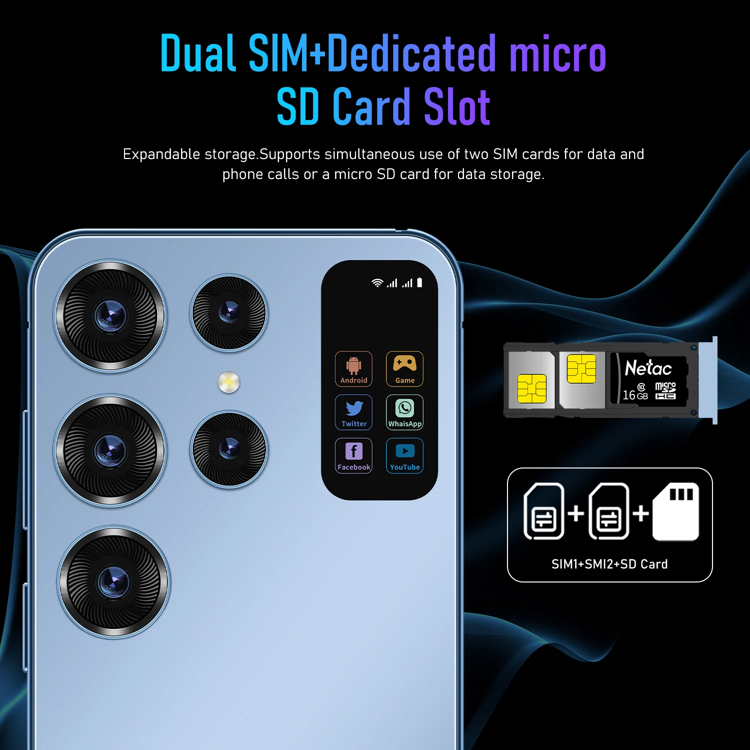 Cellphone Original S24 Ultra 16gb+512gb Smartphone 7inch Unlocked Dual ...