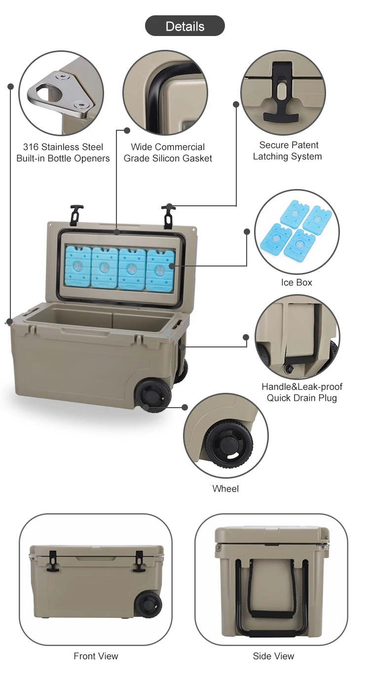 Outdoor Bbq Plastic Roto Molded Cooler Box Wheels With Custom Logo ...