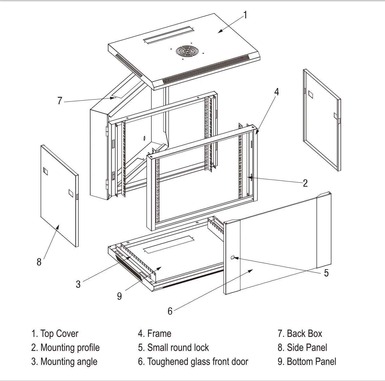 19 Inch Server Rack Small Rackmont Console 6u 8u 9u Wheel Server Rack ...