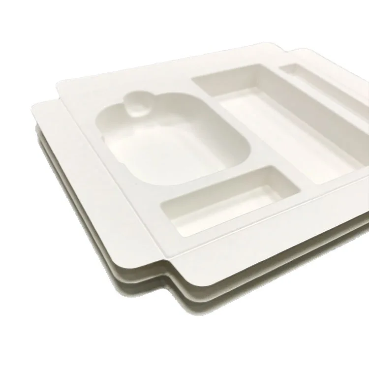 Bagasse Pulp Molded Tray Recyclable Pulp Inner Packaging Custom ...