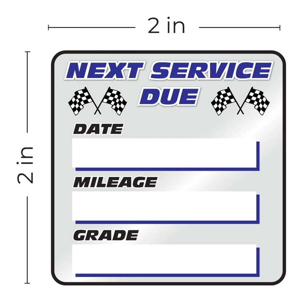 Custom Waterproof Vinyl Car Service Reminder Stickers Car Oil Change ...
