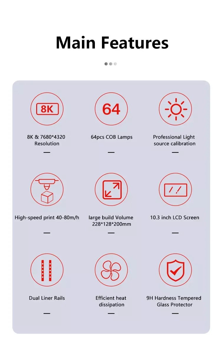 Photon Mono X 8k 3d Printer Kp8 Sla 10.3 Inches Lcd High Resolution Fast Speed 3d Printing Uv ...