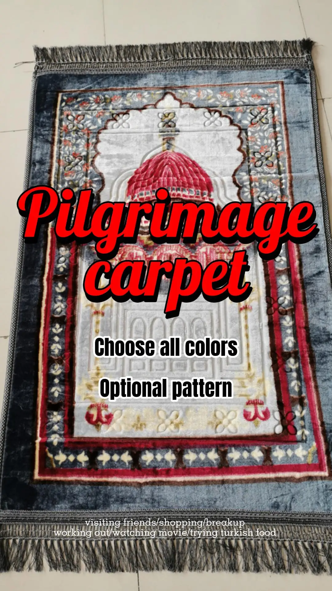 Foldable Prayer Mat with Backrest - Perfect for Travel