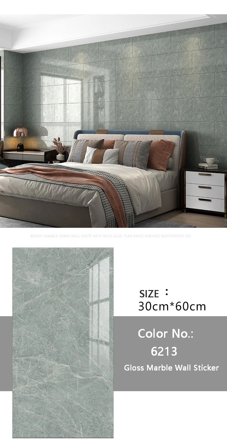 Kitchen Marble Wallpaper Pvc Marmol Decorativo Panel De Pared 3d Pe ...