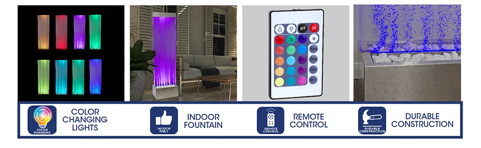 Waterfall Water Wall Bubble Feature Room Divider Partition Indoor Led ...