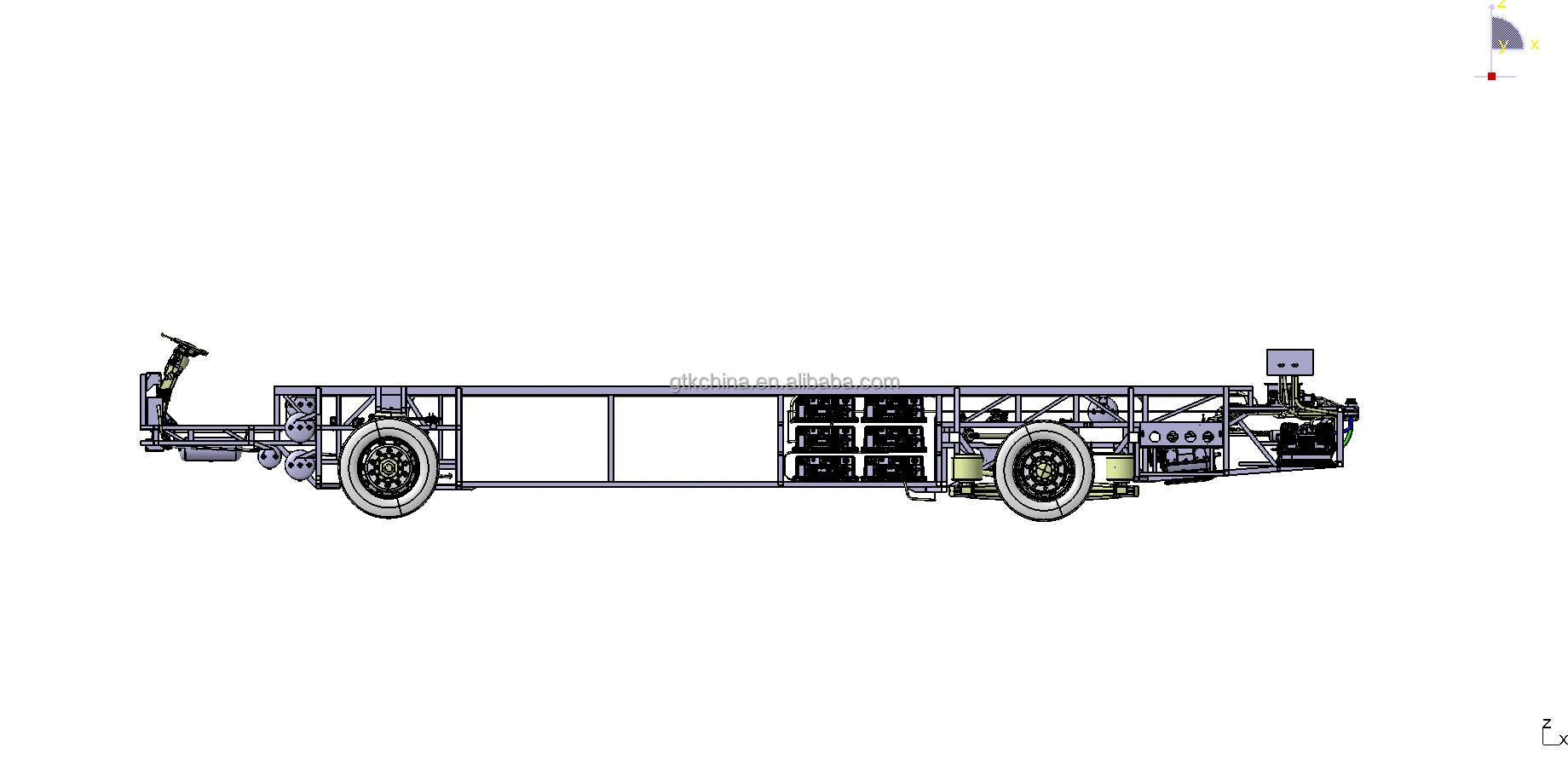 High Quality Battery Power 12m Long Range Electric Coach Bus Chassis ...