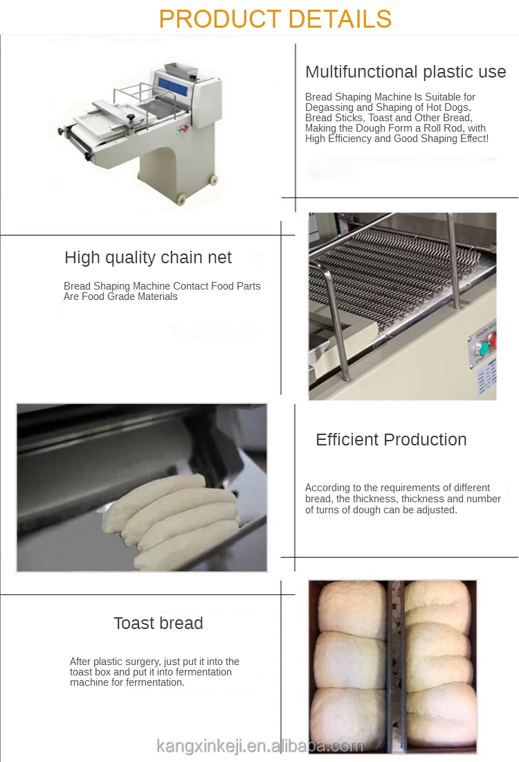 Commercial Hot Dog Bread Dough Moulder Machine - Efficient Bread and ...