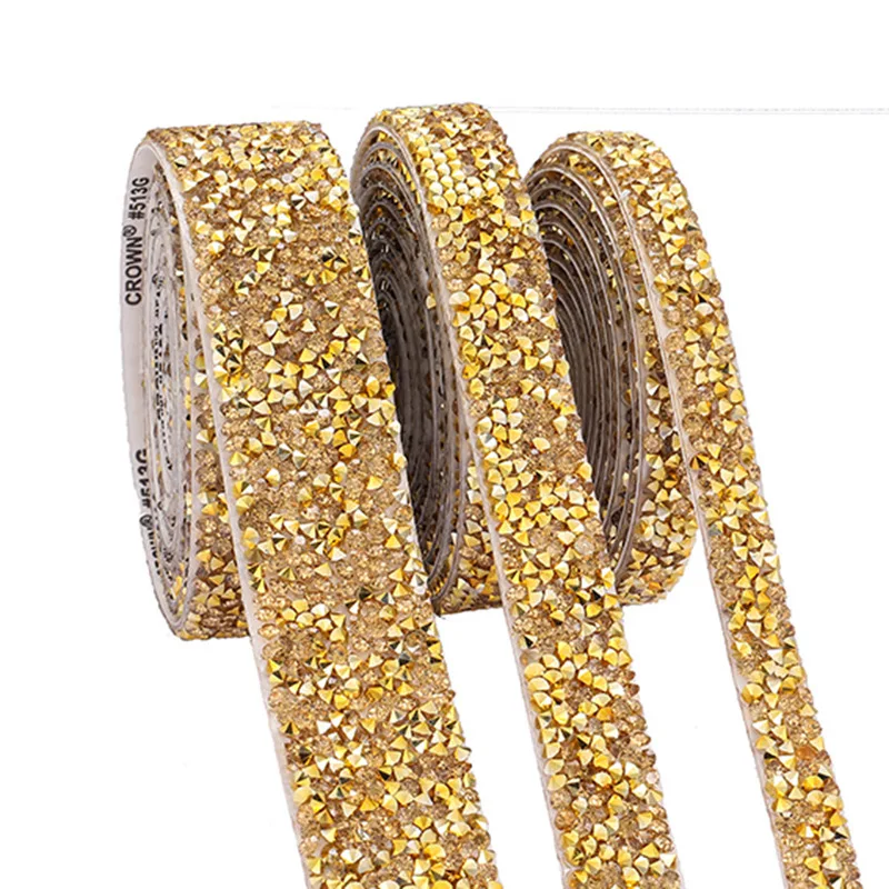 Honor of Crystal Resin Self-Adhesive Hotfix Crystal Rhinestone Gold ...