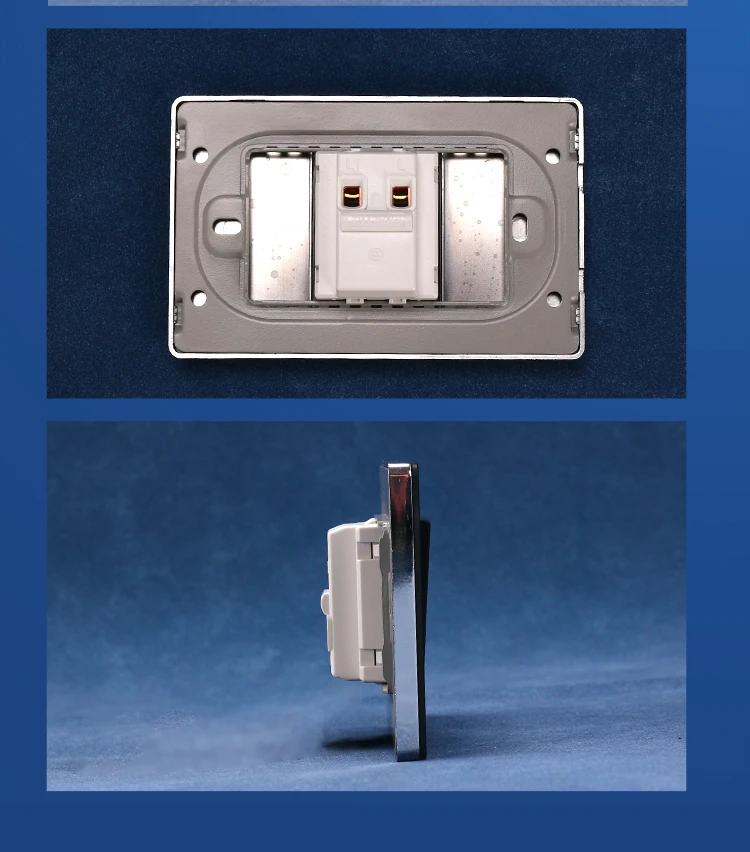 118 Series Glass Panel Wall Light Switch1 Gang 1 Way 2 Way Button On ...