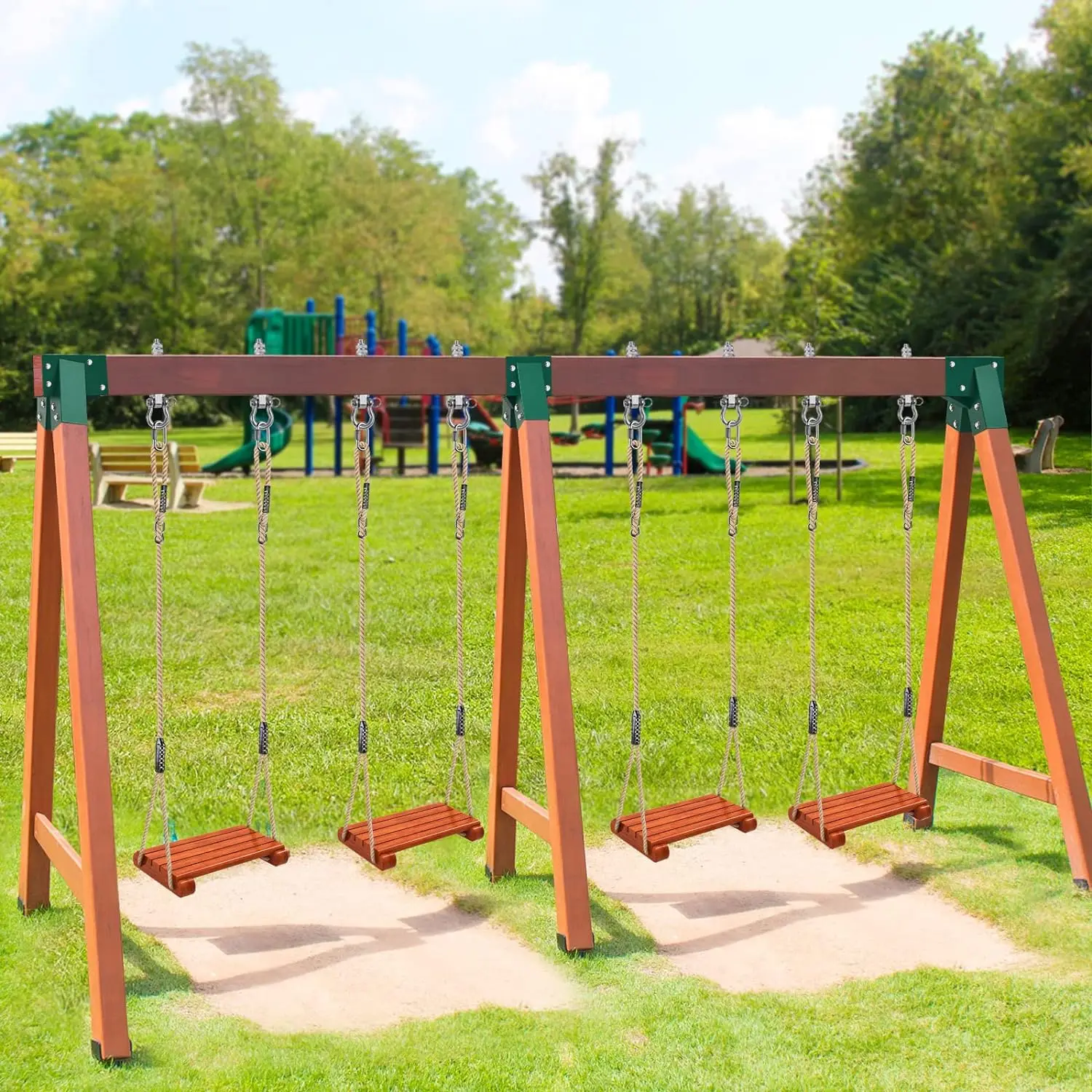 Heavy Duty Steel Tree House Single Angle Elevators Swing Sets