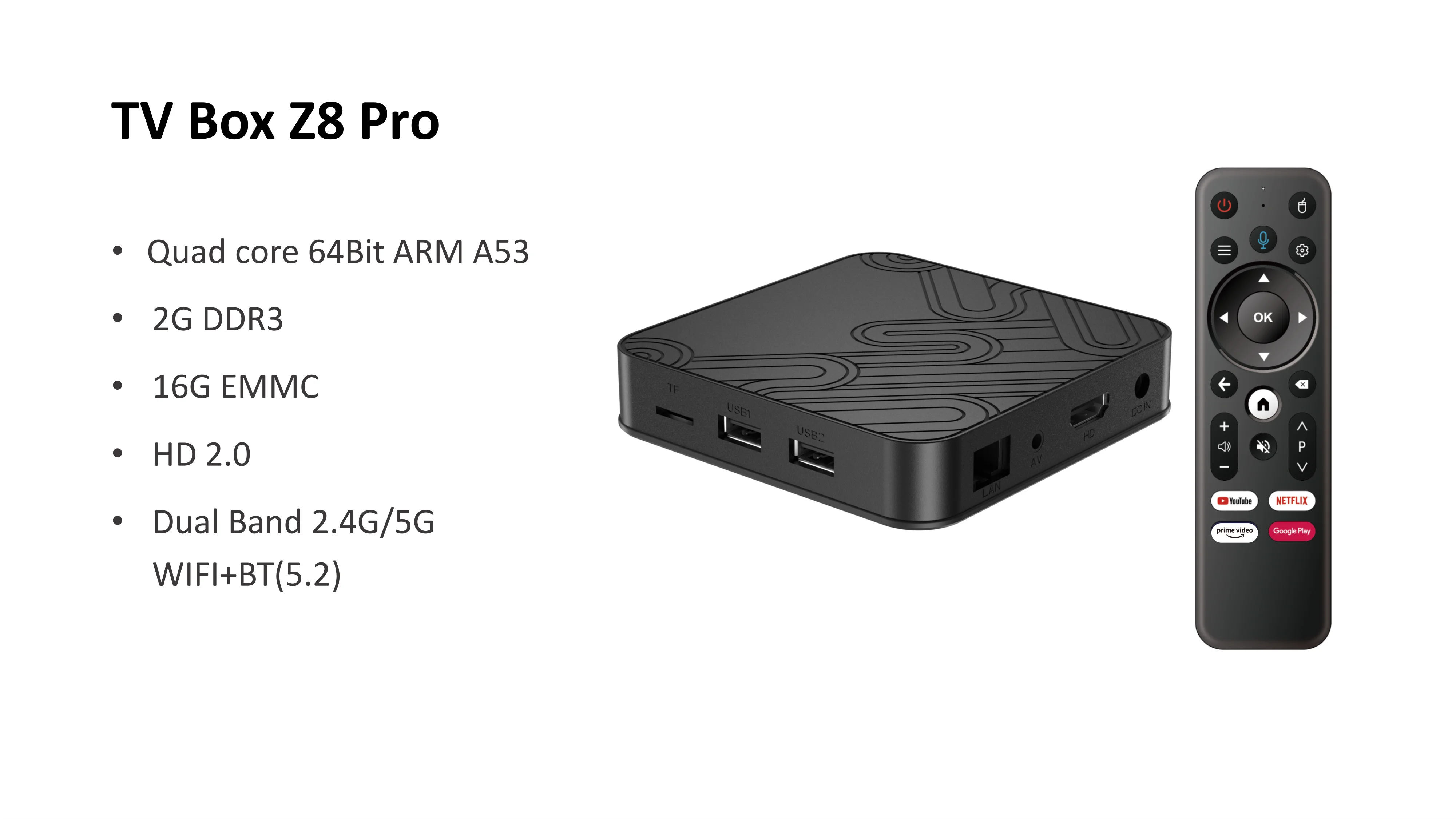 Z8 Pro TV Box - 4K Smart Media Player with Android 12