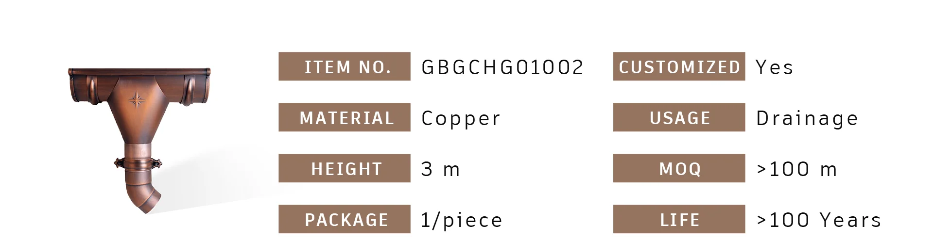 Professional Customization Copper Drainage System Are Suitable For ...