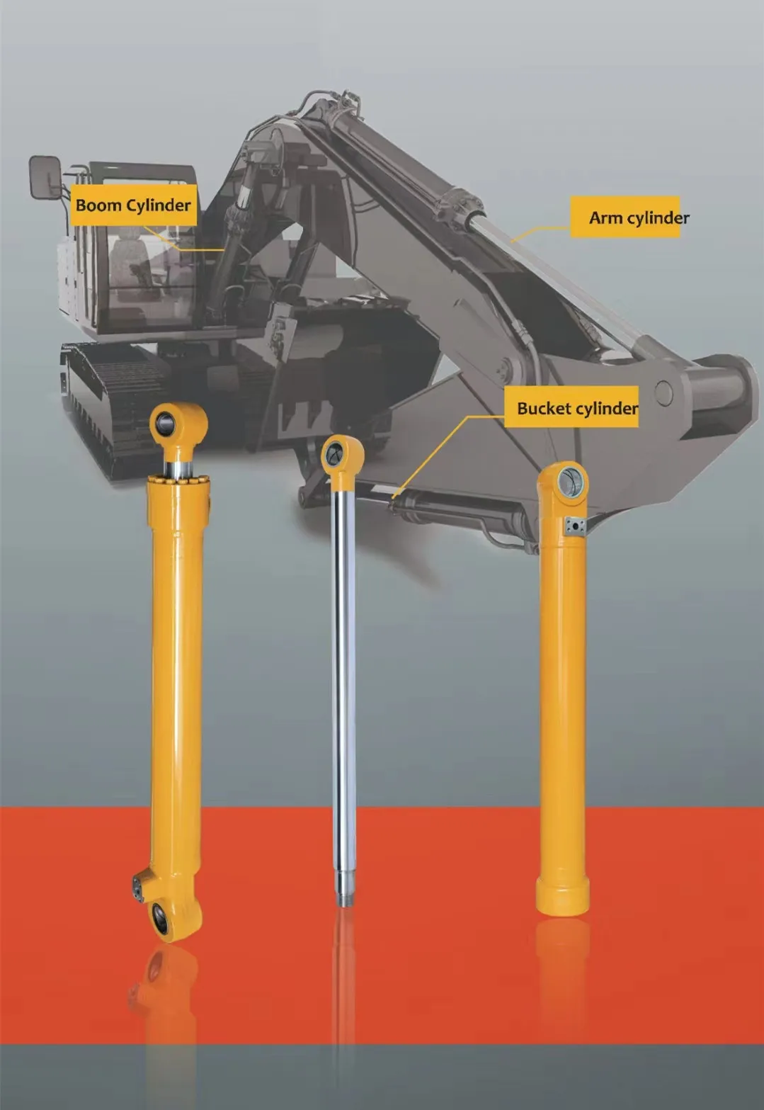 Arm Cylinder 707-01-XP240 707-01-XP250 Hydraulic Cylinder Used for ...