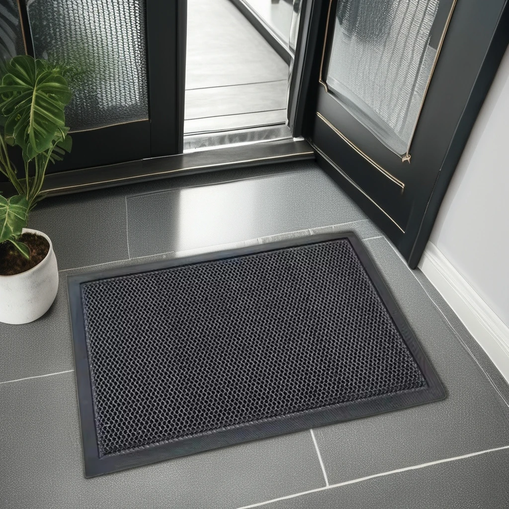 Modern Large Reversible PVC Rubber Entrance Doormat Non-Slip Logo ...