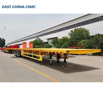 40ft Container Transport Extendable Flatbed Trailer 3 Axles Containers ...
