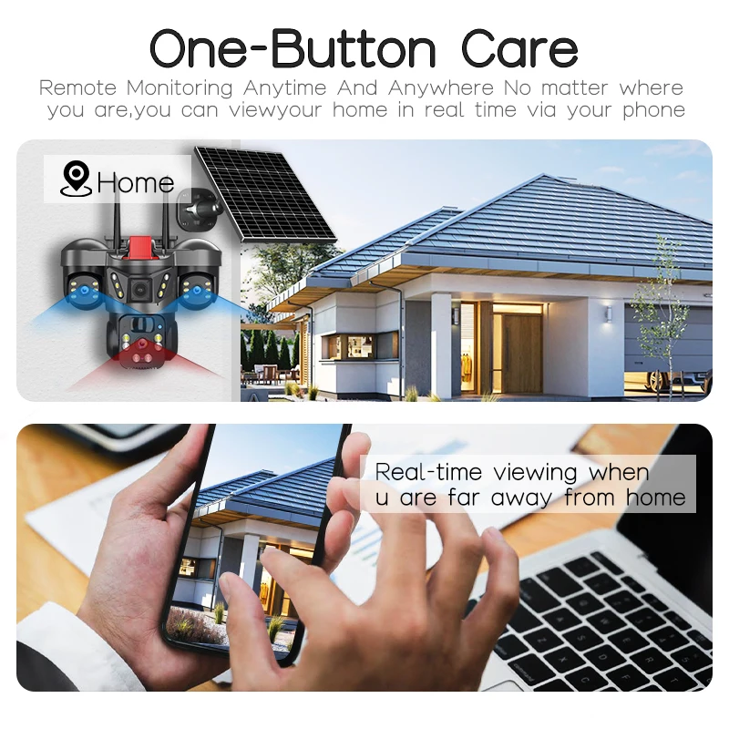 V380 Pro Solar Powered Outdoor IP Camera - Security & Convenience