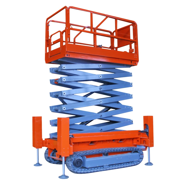 Crawler scissor elevator self-propelled high-altitude maintenance ...
